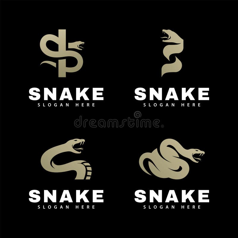 Snake Logo Vector Silhouette Symbol Design Template Stock Vector ...