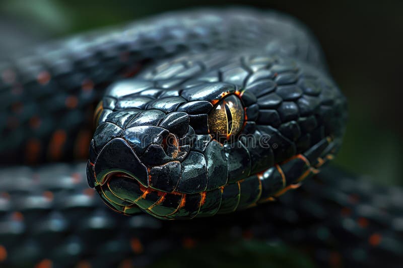 Snake Muzzle Close Up Macro Stock Photo - Image of rare, reptile: 347021384