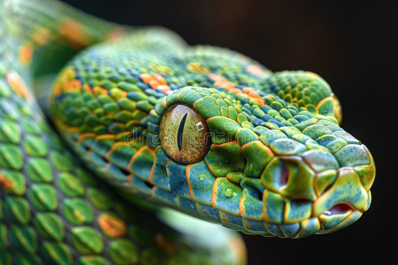 Snake Muzzle Close Up Macro Stock Photo - Image of cobra, venom: 347021390