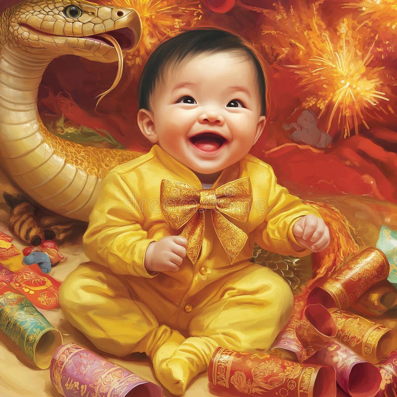 2025 Snake New Year Theme for Red Pocket Stock Image - Image of little ...