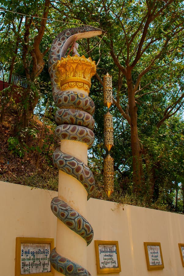 Snake Pagoda in the Town of Bago, Pegu. Myanmar. Burma. Editorial Stock ...