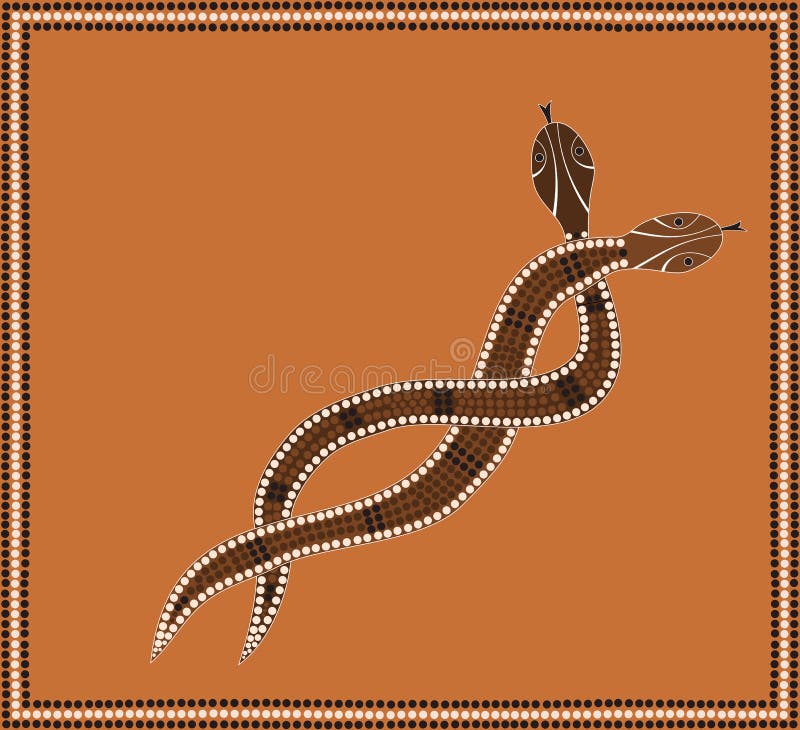 Australian Aboriginal Animal Art Snake