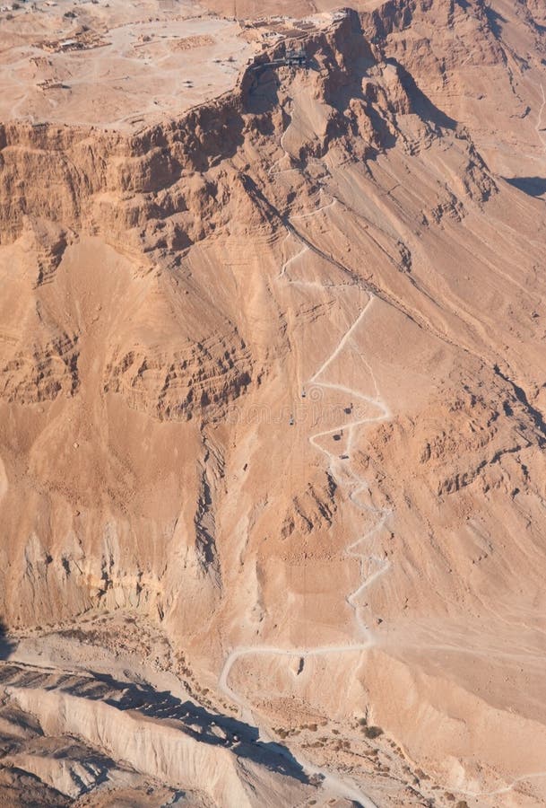 Snake path to Masada stock photo. Image of mountain, serpentine - 25477542