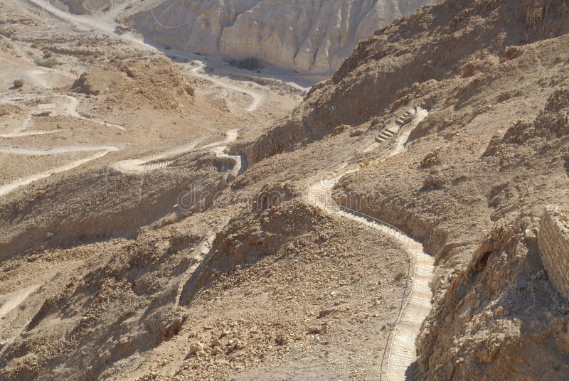 Snake path of Masada stock photo. Image of steps, path - 13479578