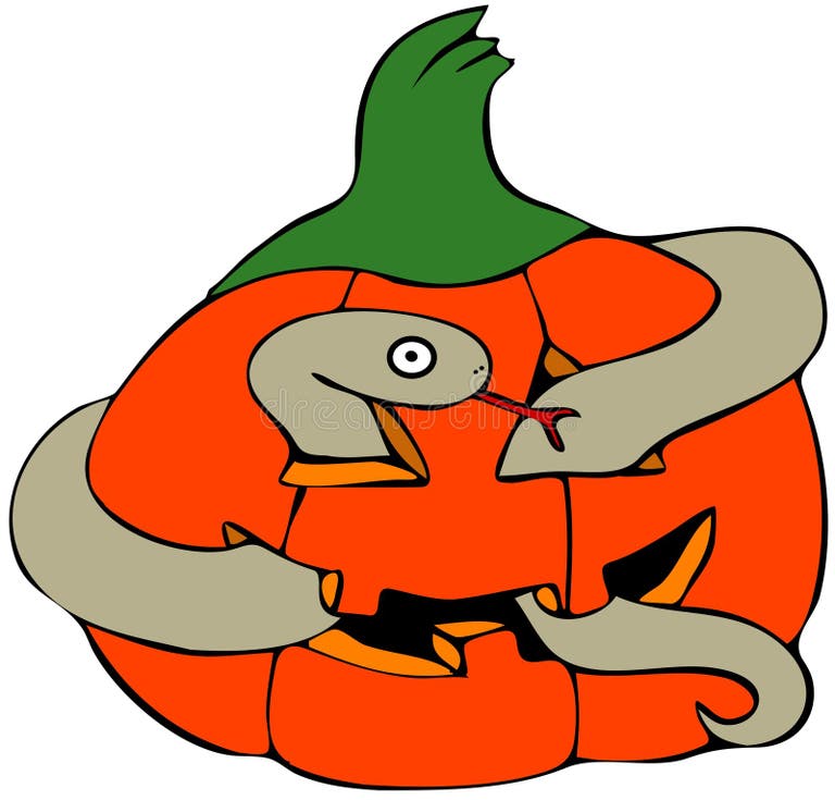 Halloween Pumpkin Snake Stock Illustrations – 888 Halloween Pumpkin ...