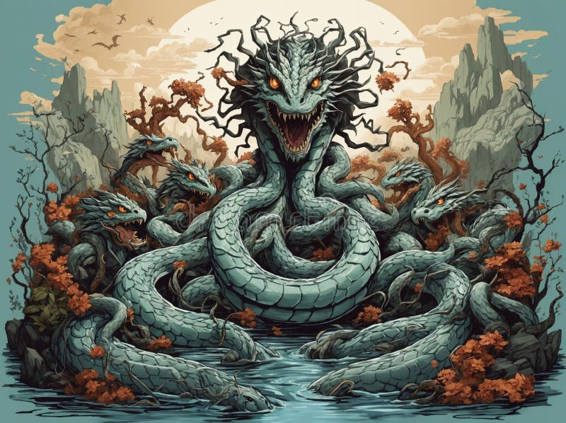 Snake Queen of the Wild, Ai Generated Stock Illustration - Illustration ...