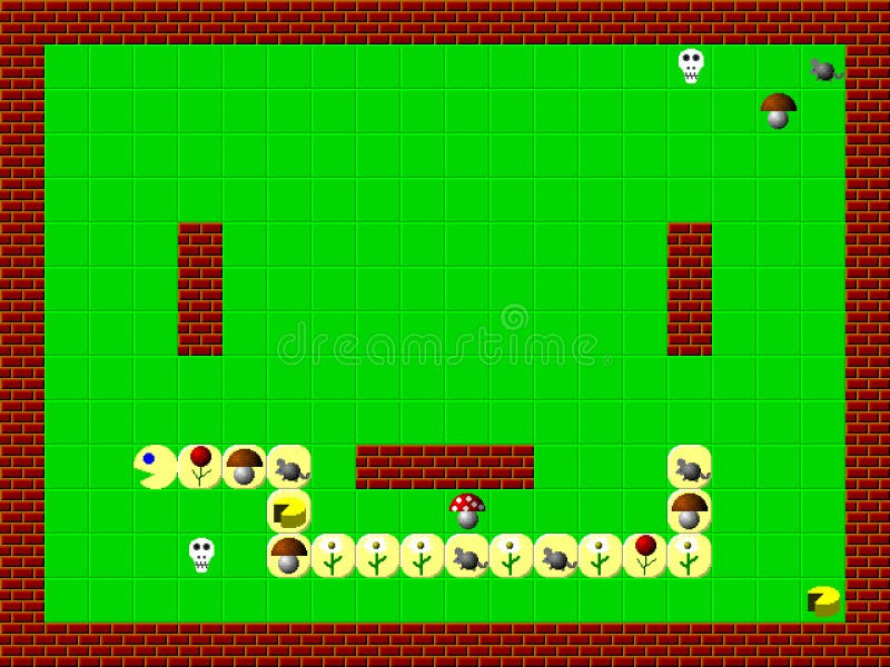 Snake, Retro Style Game Pixelated Graphics Stock Illustration ...