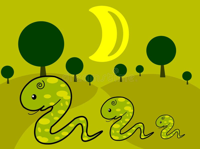 Family of snakes stock illustration. Illustration of animal - 81616844