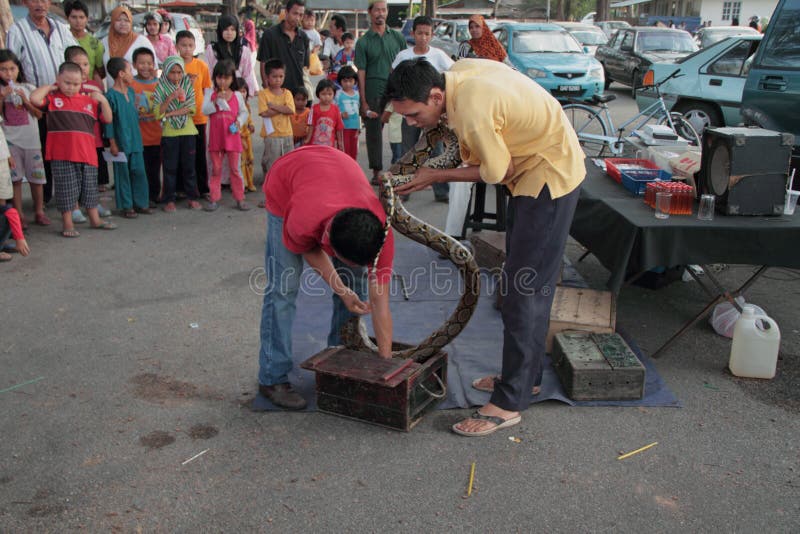 Snake Show editorial stock image. Image of sold, tumpat - 15749209