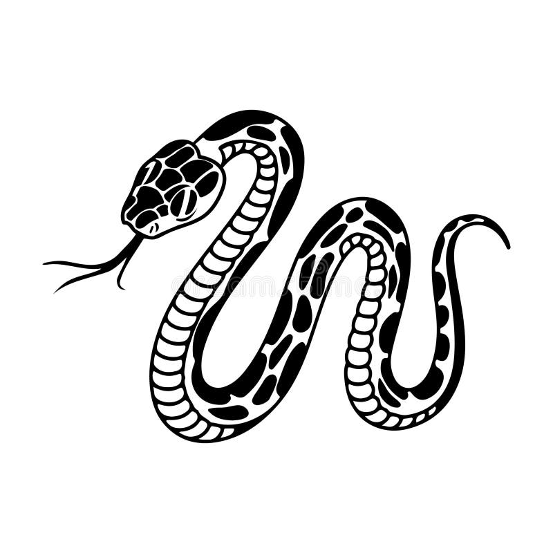Snake Silhouette for Creative Designs Stock Vector - Illustration of ...