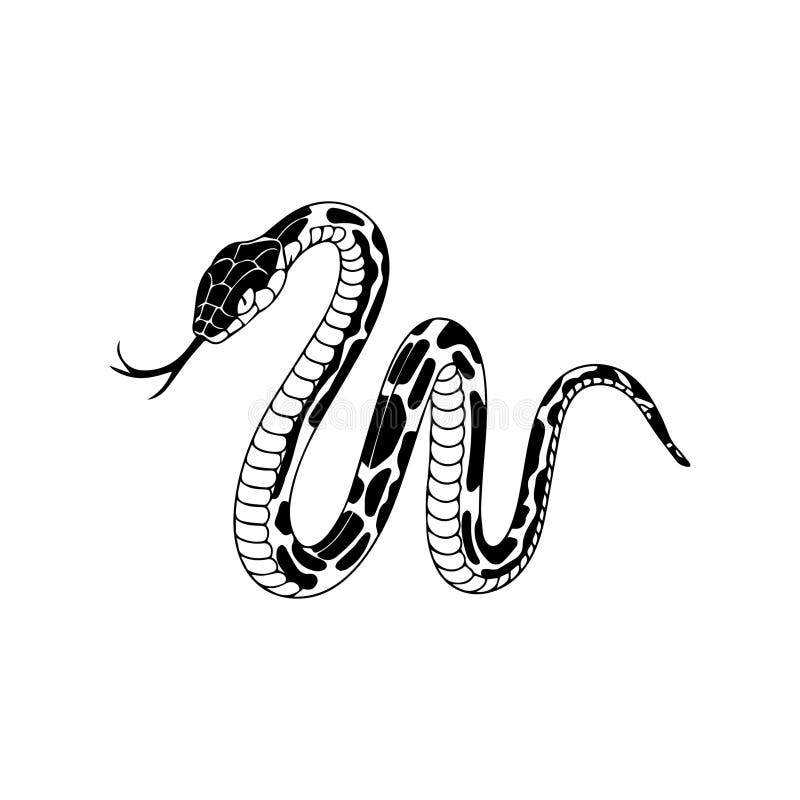 Snake Silhouette for Creative Designs Stock Vector - Illustration of ...