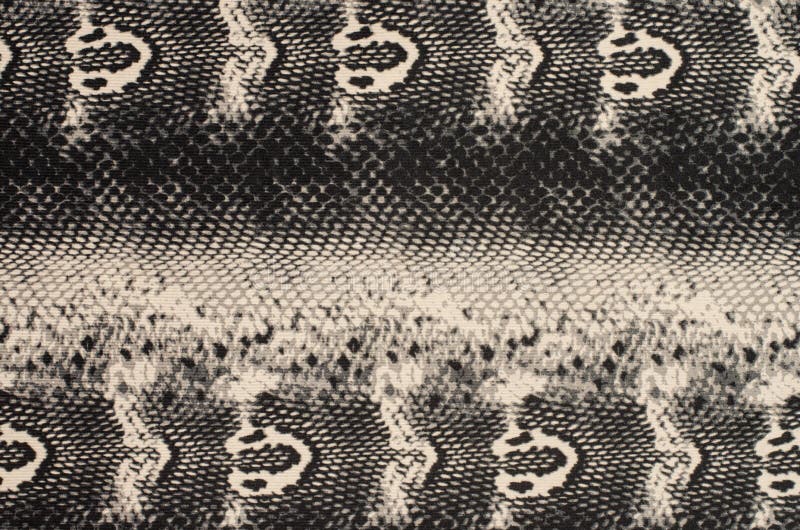 Snake Skin Pattern on Fabric. Stock Image - Image of luxury, cotton ...