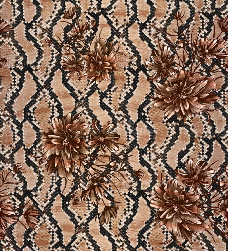 Snake Skin Pattern and Repeating Seamless. Animal Print and Textile ...