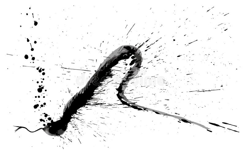 Snake. Brush Stroke Illustration. Hand Drawn Illustration. Stock ...