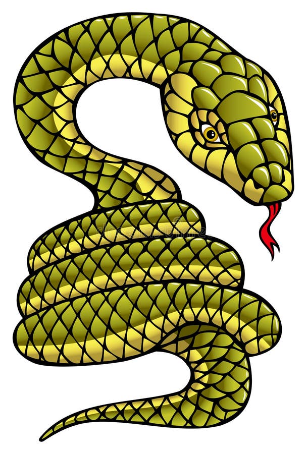 Snake, Symbol of Coming Year Stock Vector - Illustration of east ...