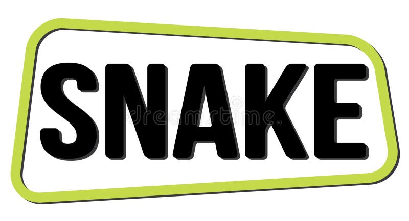 SNAKE Text on Green-black Trapeze Stamp Sign Stock Illustration ...