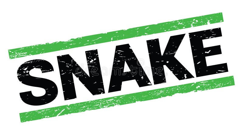 SNAKE Text on Green Rectangle Stamp Sign Stock Illustration ...