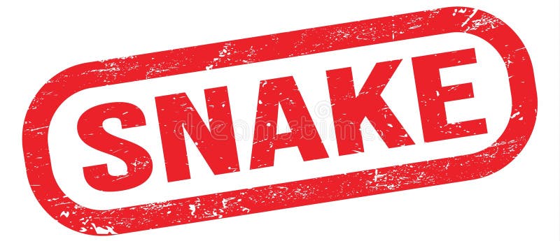 SNAKE, Text on Red Rectangle Stamp Sign Stock Illustration ...