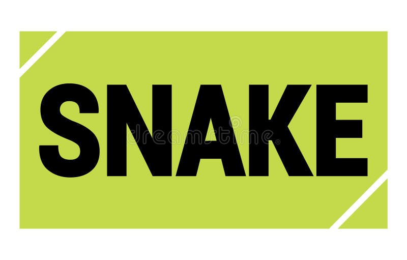 SNAKE Text Written on Green-black Stamp Sign Stock Illustration ...