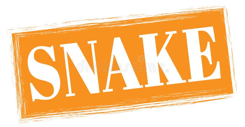 SNAKE Text Written on Orange Stamp Sign Stock Illustration ...