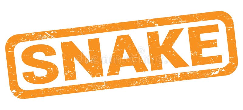 SNAKE Text Written on Orange Rectangle Stamp Stock Illustration ...