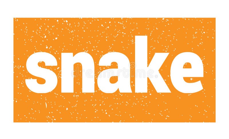 Snake Text Written on Orange Stamp Sign Stock Illustration ...