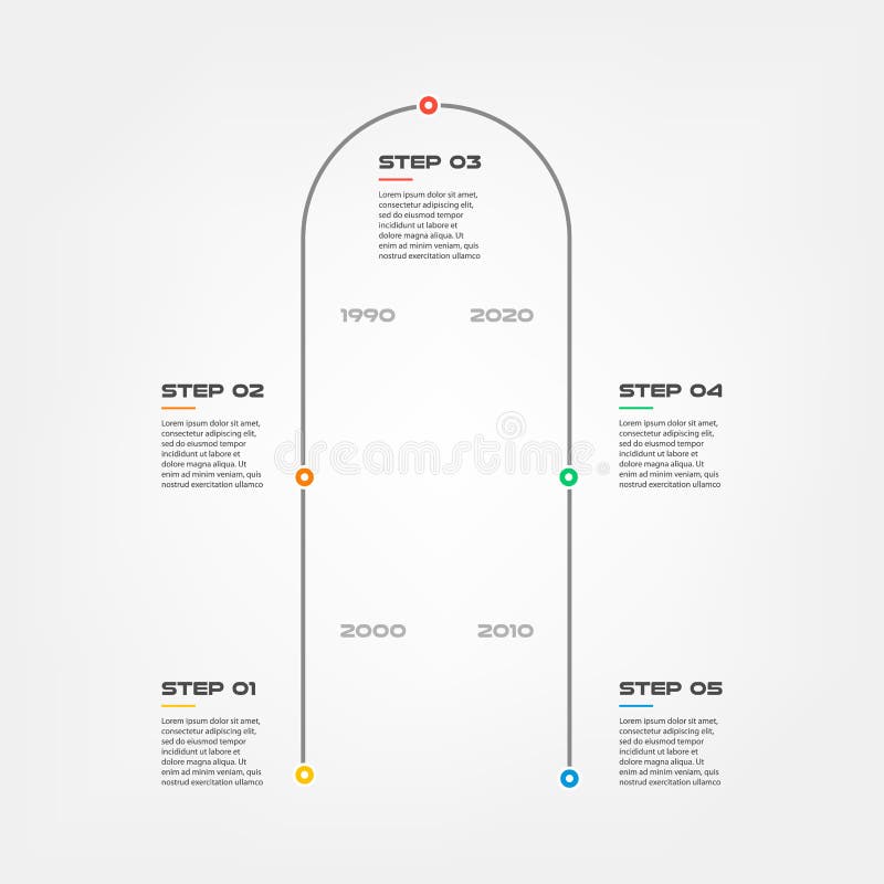 Snake Timeline Steps Infographics - Can Illustrate a Strategy, Workflow ...