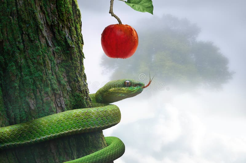 Serpent With Apple Tree