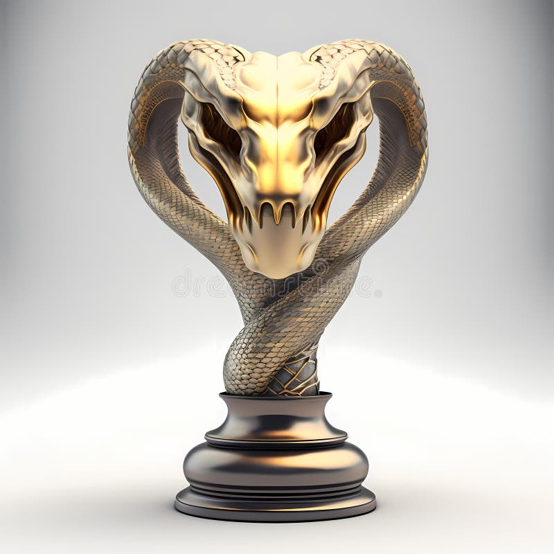 Snake Winner Trophy. Generative AI Stock Illustration - Illustration of ...