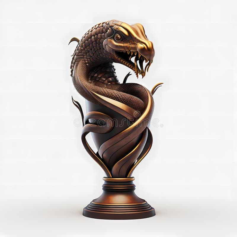 Snake Winner Trophy. Generative AI Stock Illustration - Illustration of ...