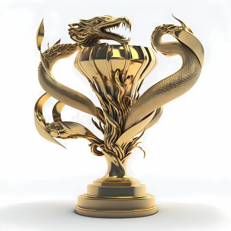 Snake Winner Trophy. Generative AI Stock Illustration - Illustration of ...