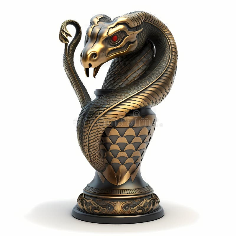 Snake Winner Trophy. Generative AI Stock Illustration - Illustration of ...