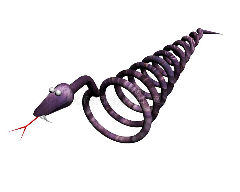 The Snake Twirled in a Spiral on White Background. Stock Illustration ...