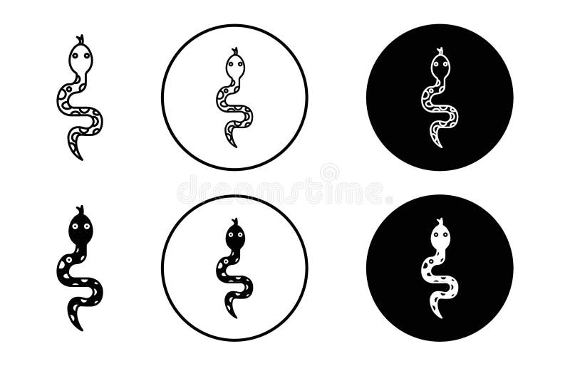 Snake Vector Icon Mark Set Symbol for Web Application Stock Vector ...