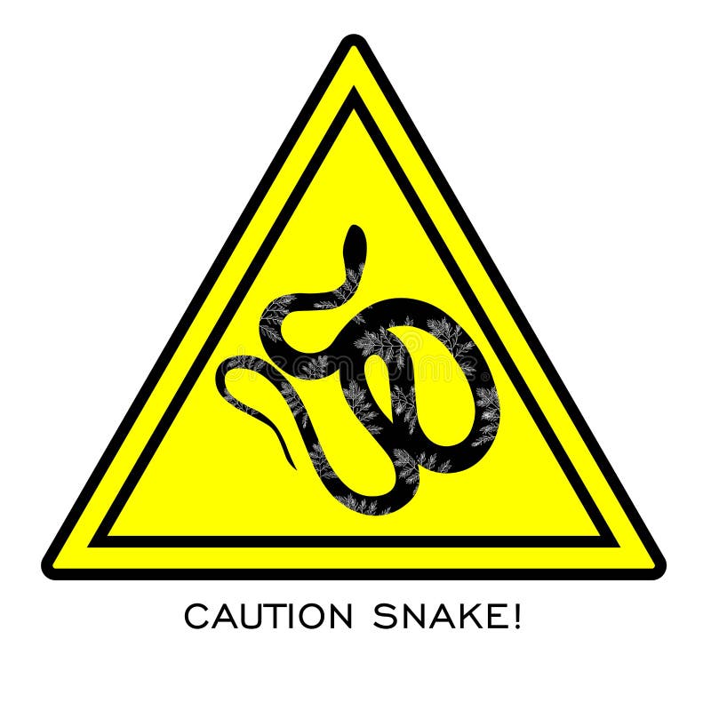 Snake Warning Sign. Danger. Poisonous Snakes. Vector Illustration Stock ...