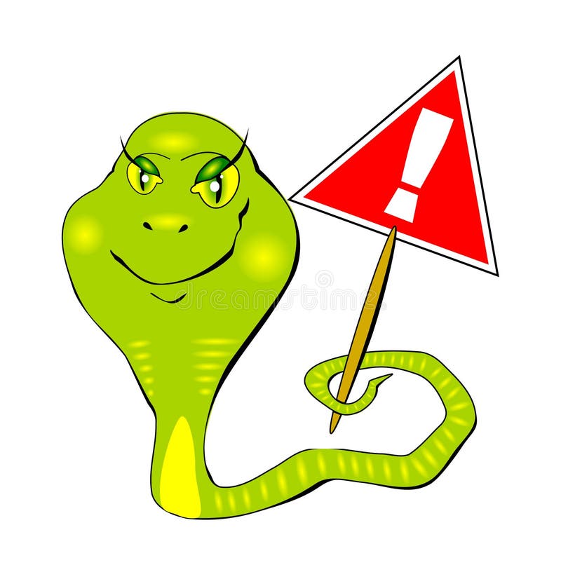 Snake Warning Sign Of A Vector Eps10 Stock Vector - Illustration of ...