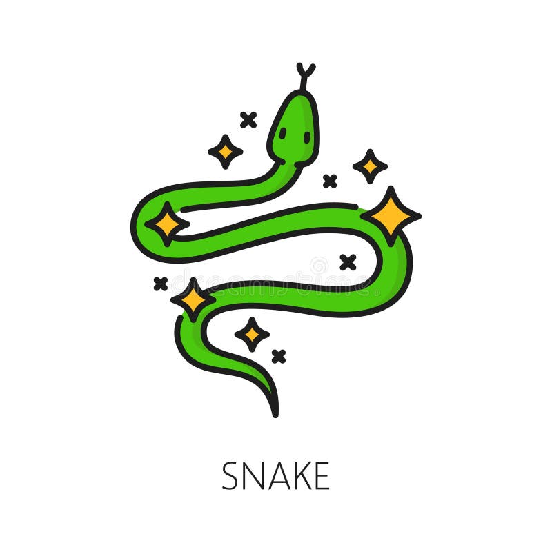 Snake Witchcraft and Magic Icon, Reptile Sign Stock Illustration ...