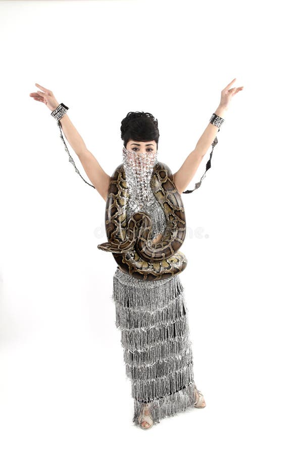Snake woman stock image. Image of model, dance, snake - 23941539