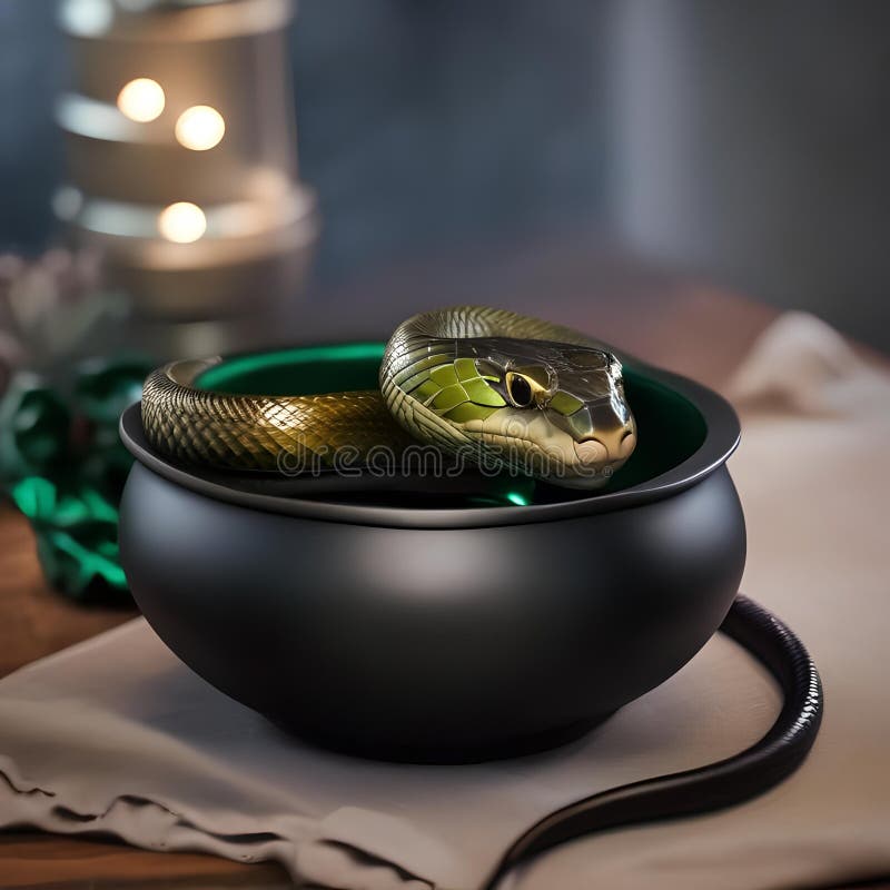 Snake Wrapped Around Skeleton. Vector Illustration Stock Vector ...