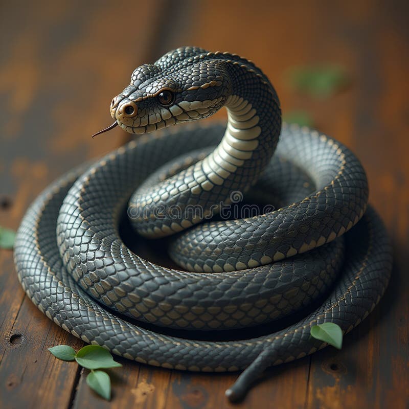 The Snake Wrapped Itself in a Ring Stock Image - Image of animal ...