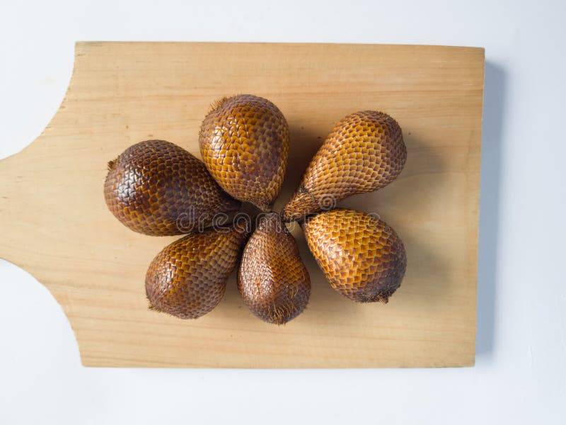 Snakefruit with Dark Brown Skin, the Fruit is Under the Tree Stock ...