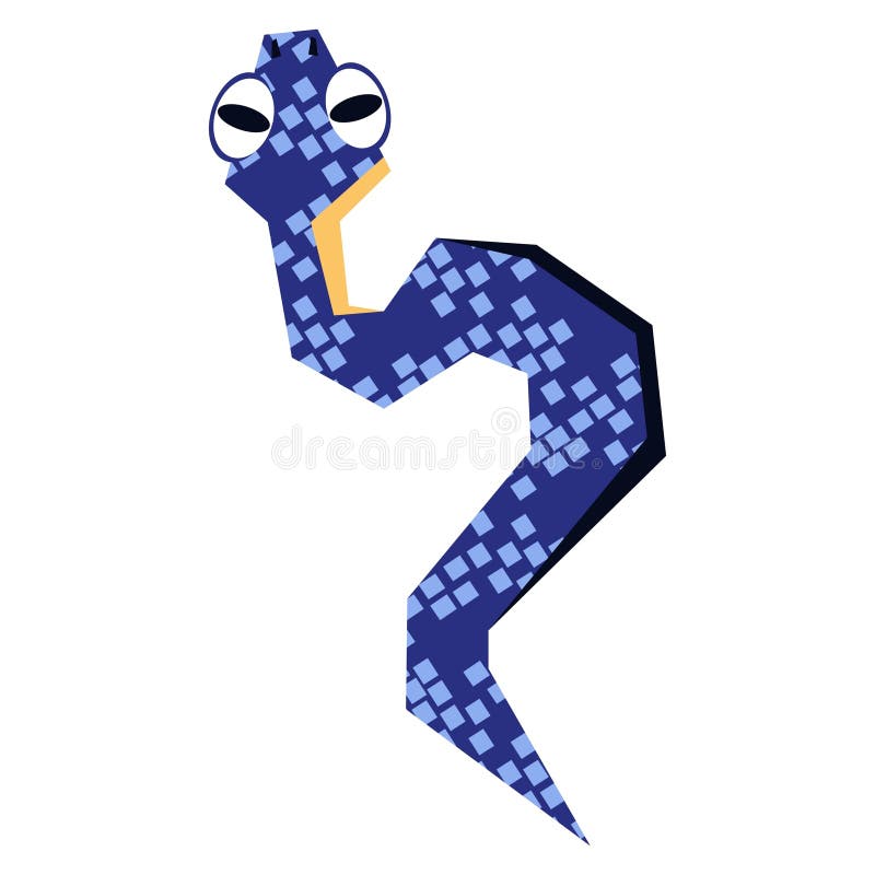 Snakes 2025 is Blue and Geometric Crawling Top View in a Short Texture ...