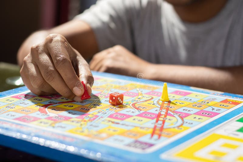 Snakes and Ladders Board Game Stock Photo - Image of decision, board ...