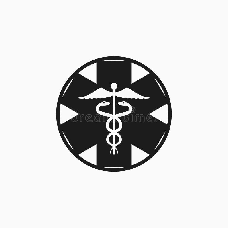 Snakes on a Sword Abstract Ico Stock Illustration - Illustration of ...