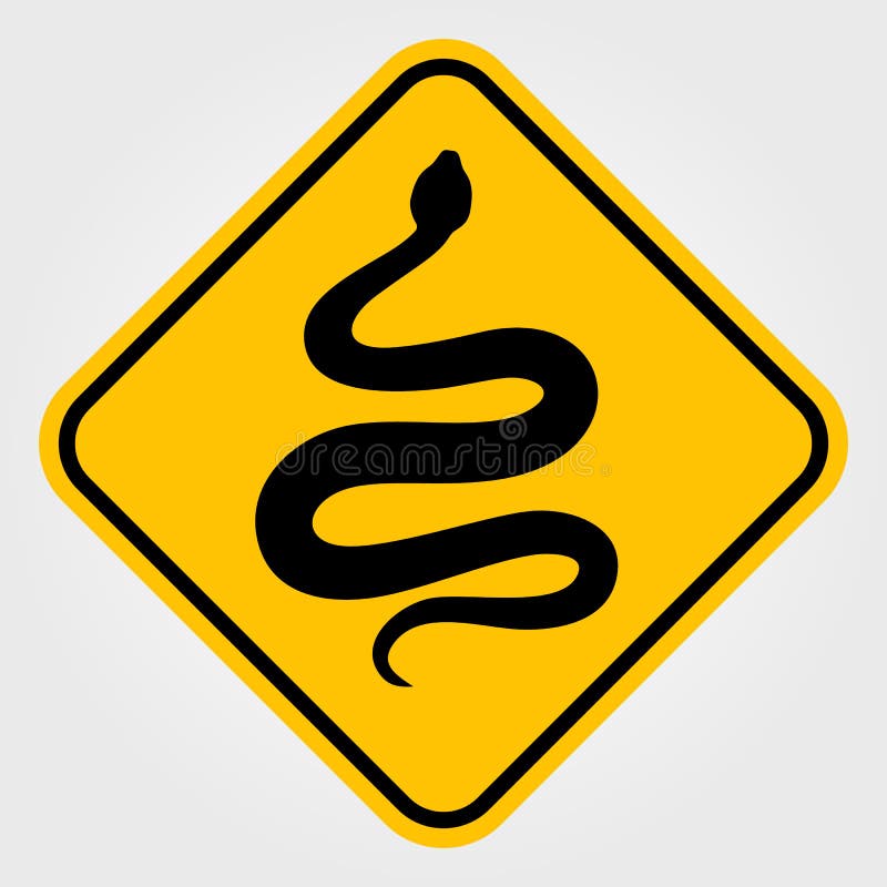 Snakes, Warning Sign or Banner Vector Illustration Stock Vector ...