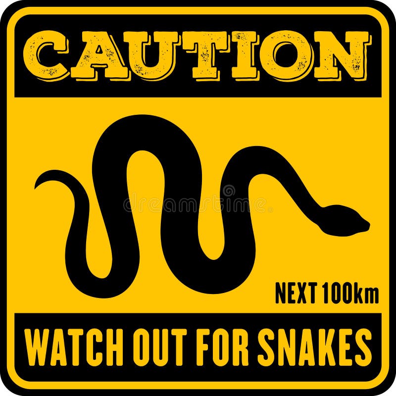 Snakes, Warning Sign or Banner Vector Illustration Stock Vector ...