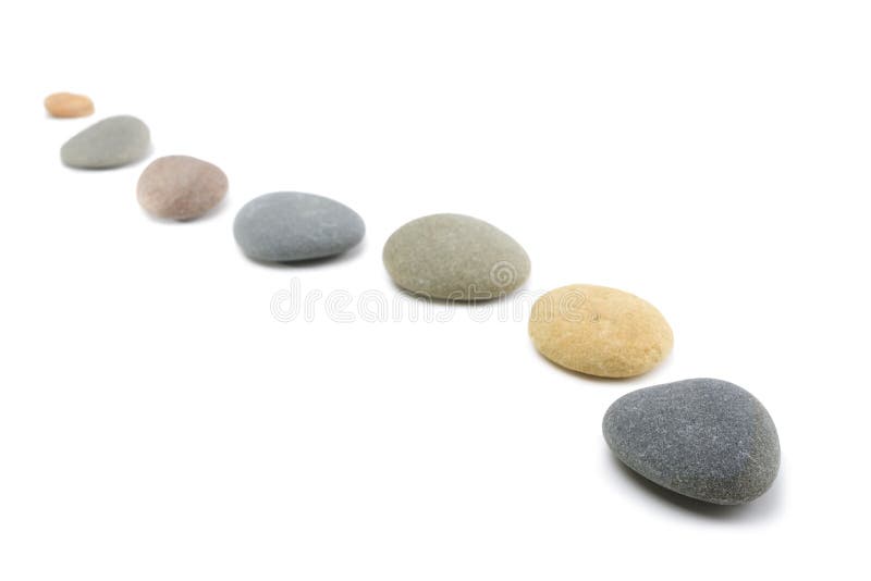 Pebbles in a Line stock photo. Image of corved, stepping - 33488626