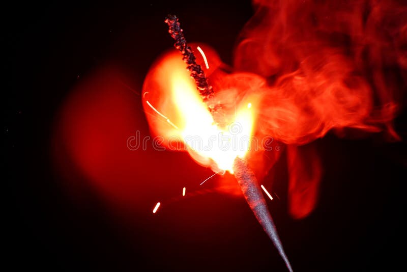 Snap of a Burning Cracker Fireworks Stock Image - Image of font ...