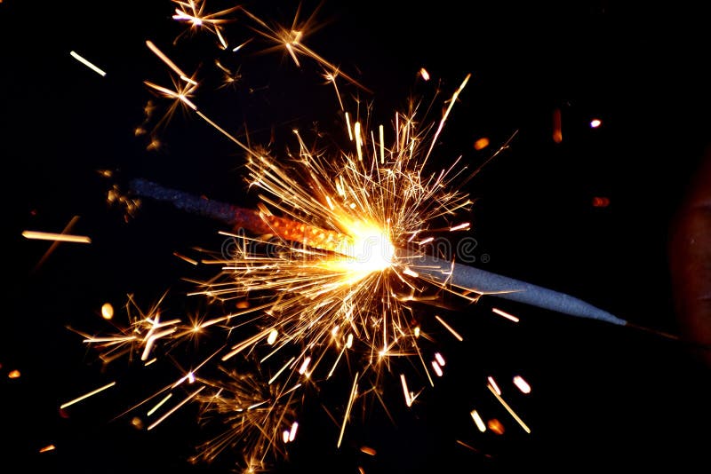 Snap of a Burning Cracker Fireworks Stock Image - Image of flame ...