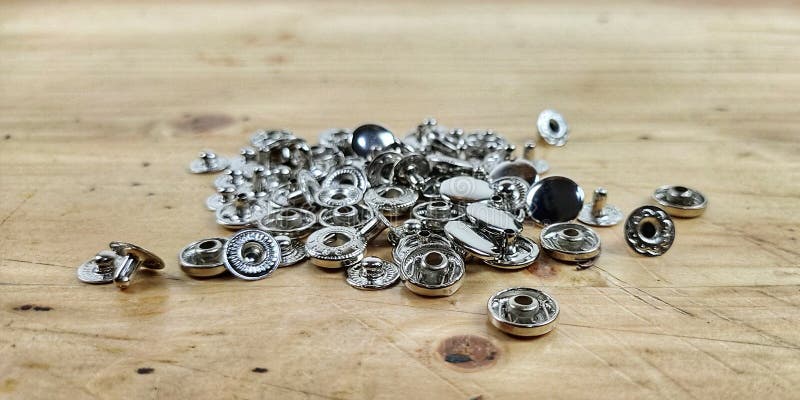 Snap Button Silver stock photo. Image of earrings, brass - 231453980